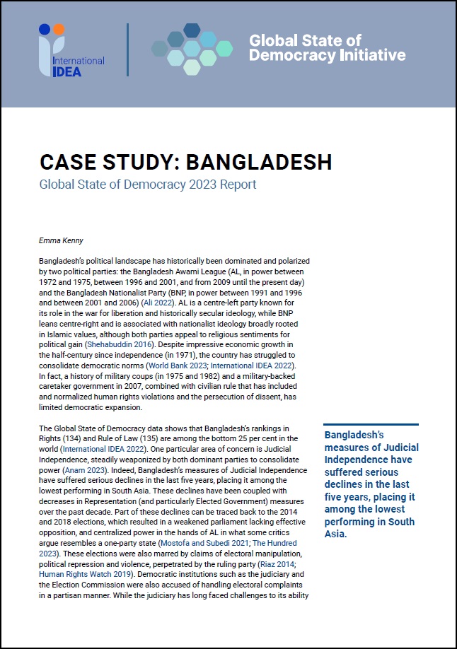 Case study: Bangladesh - Global State of Democracy 2023 Report | International IDEA