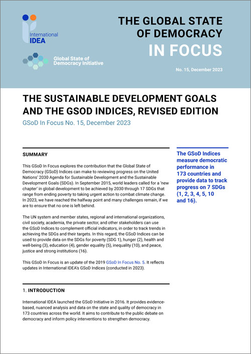 The Sustainable Development Goals and the GSOD Indices, Revised Edition ...
