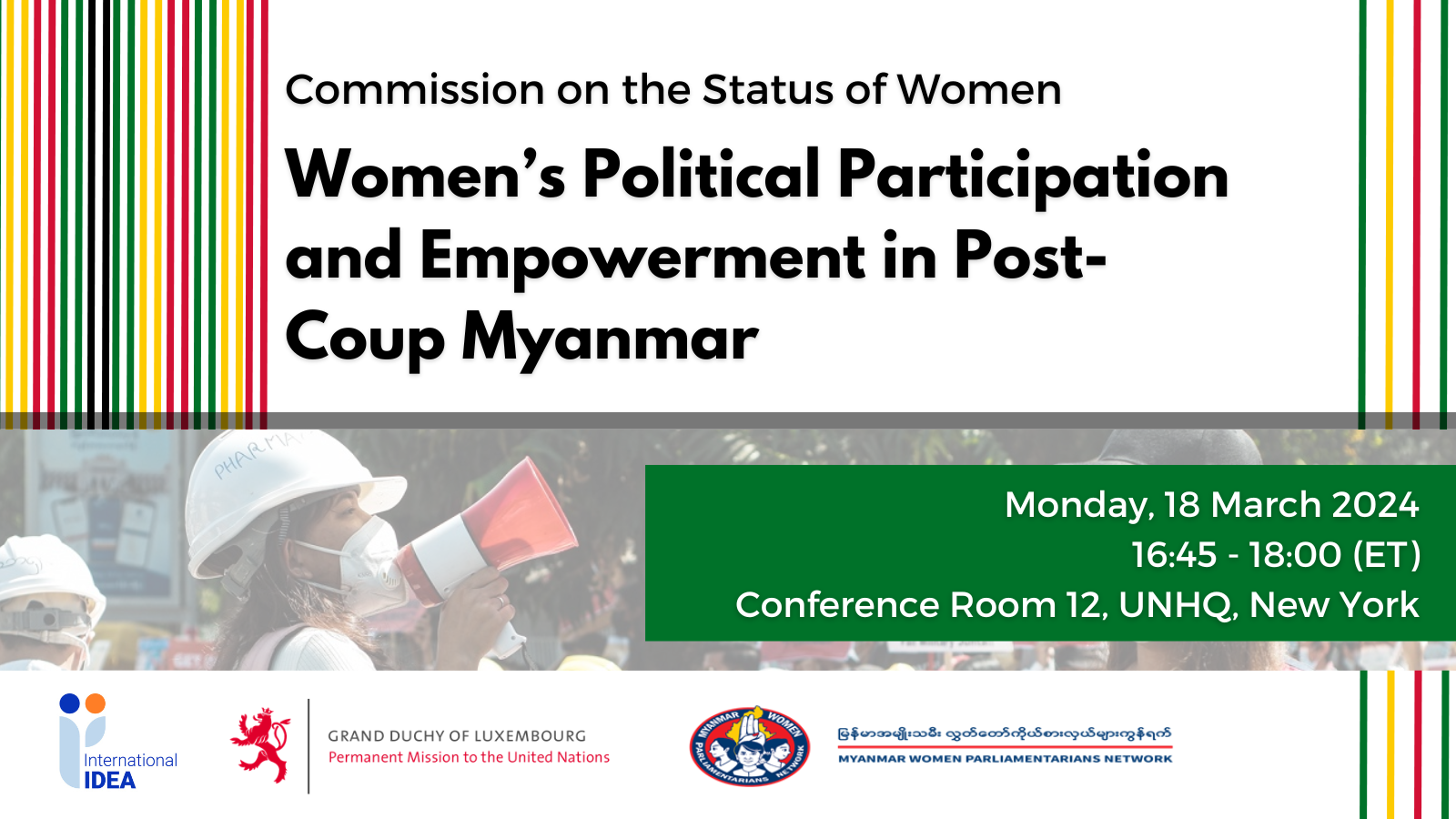 Women’s Political Participation and Empowerment in Post-Coup Myanmar ...