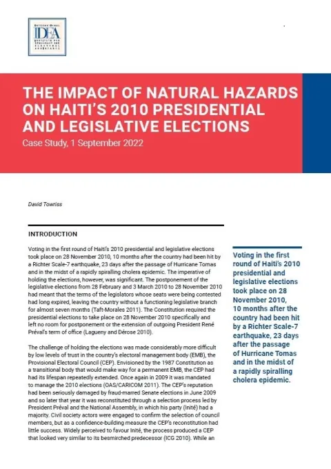 The Impact of Natural Hazards on Haiti's 2010 Presidential and ...
